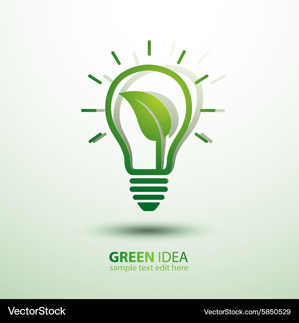 Green idea Royalty Free Vector Image - VectorStock