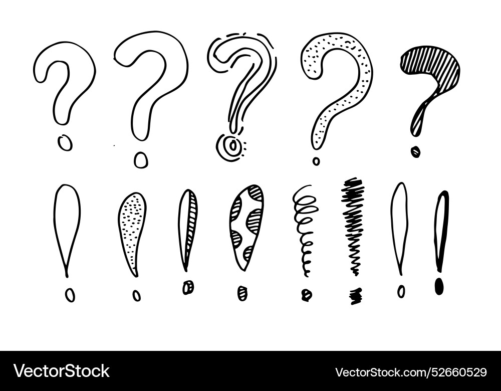 Image of question mark and exlamation icon Vector Image