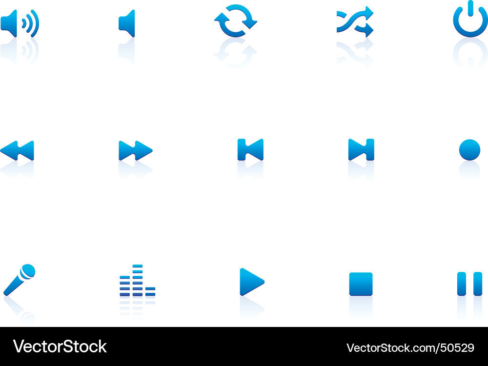 Music Playback Icons Royalty Free Vector Image