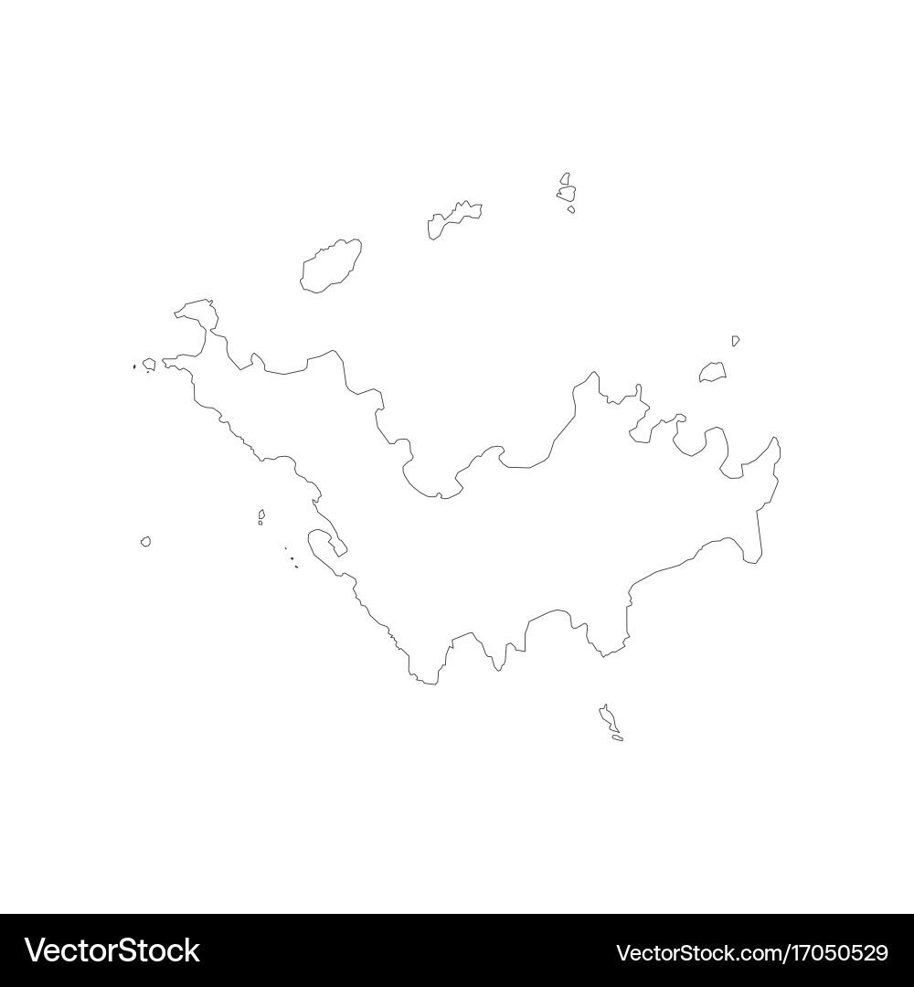 Saint barthelemy map Royalty Free Vector Image