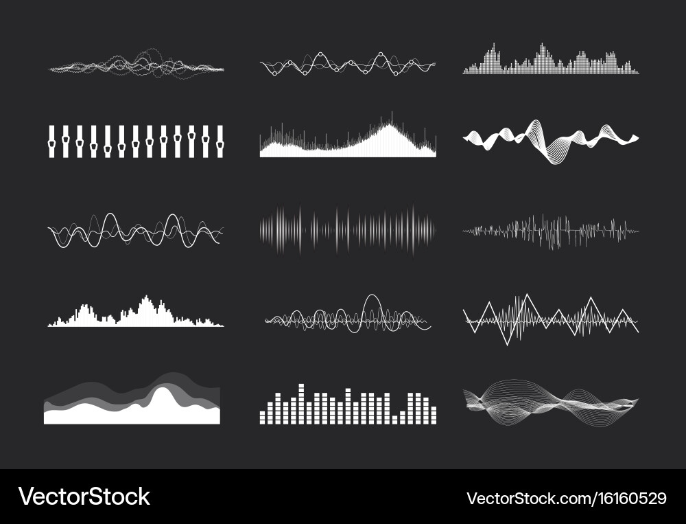 Sound Wave Audio Spectrum Royalty Free Vector Image