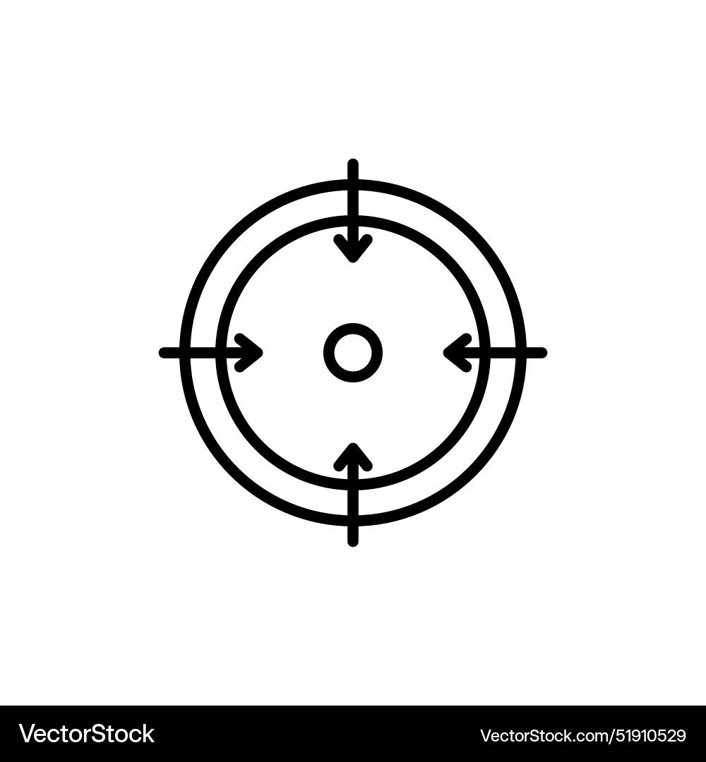 Target icon for marketing campaigns and goal Vector Image