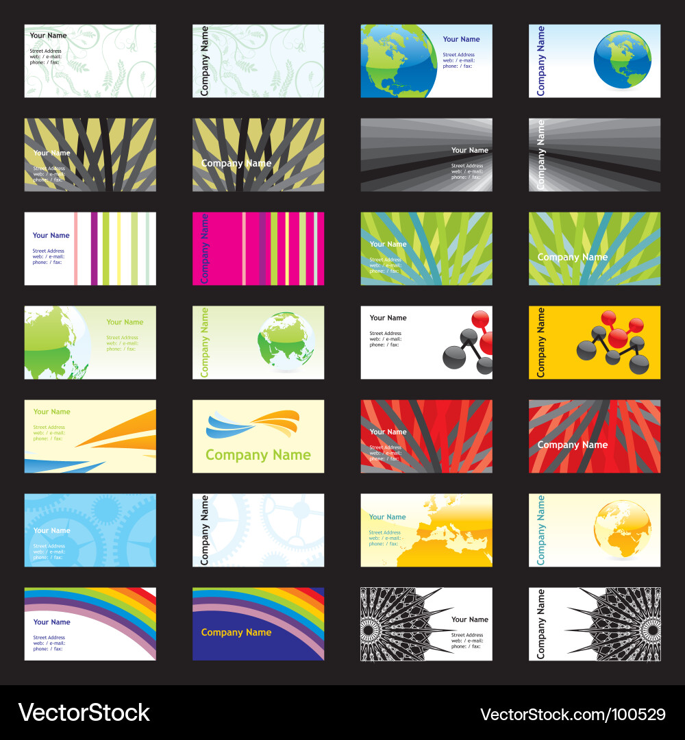 Visiting cards Royalty Free Vector Image - VectorStock