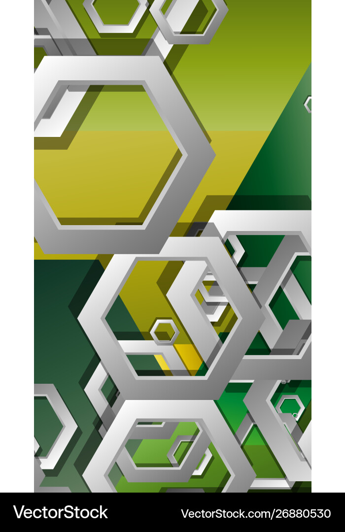 Abstract geometric background with hexagons Vector Image