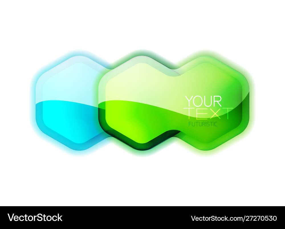 Glass shiny geometric web box for your text Vector Image