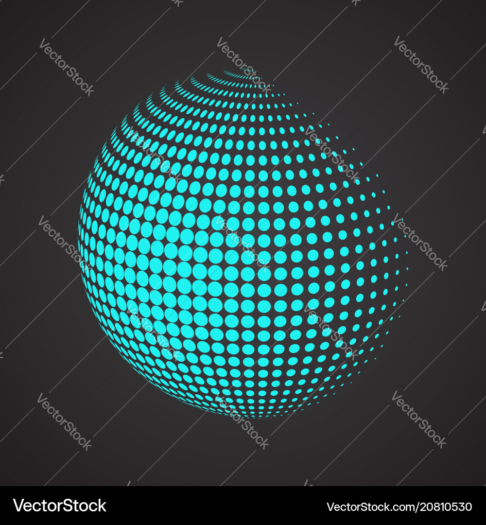 Halftone Globe Logo - Earth Royalty Free Vector Image