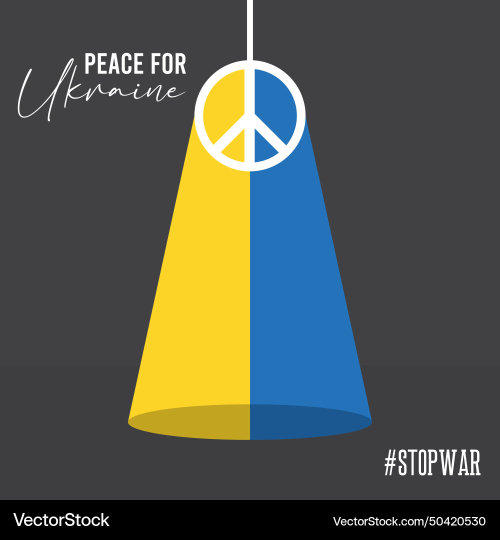 Peace for ukraine poster Royalty Free Vector Image