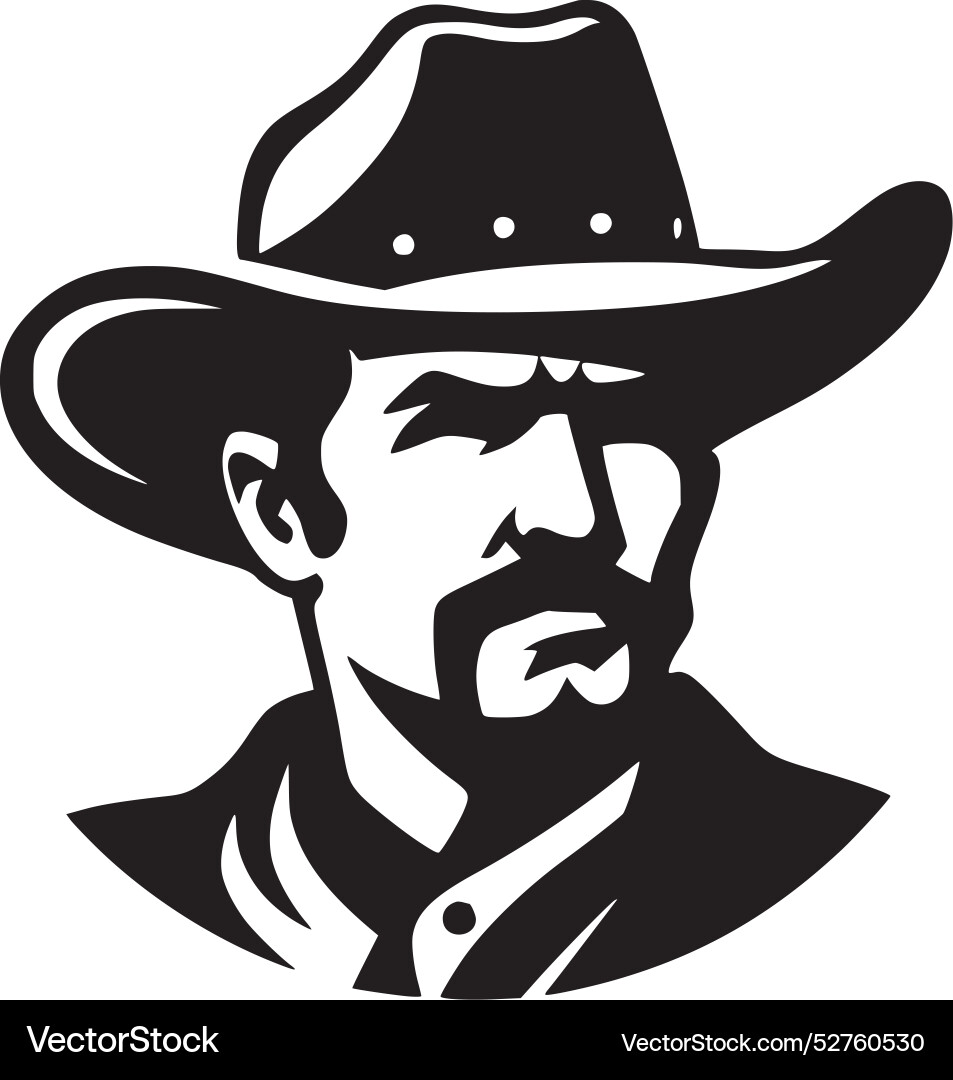 Western - black and white Royalty Free Vector Image