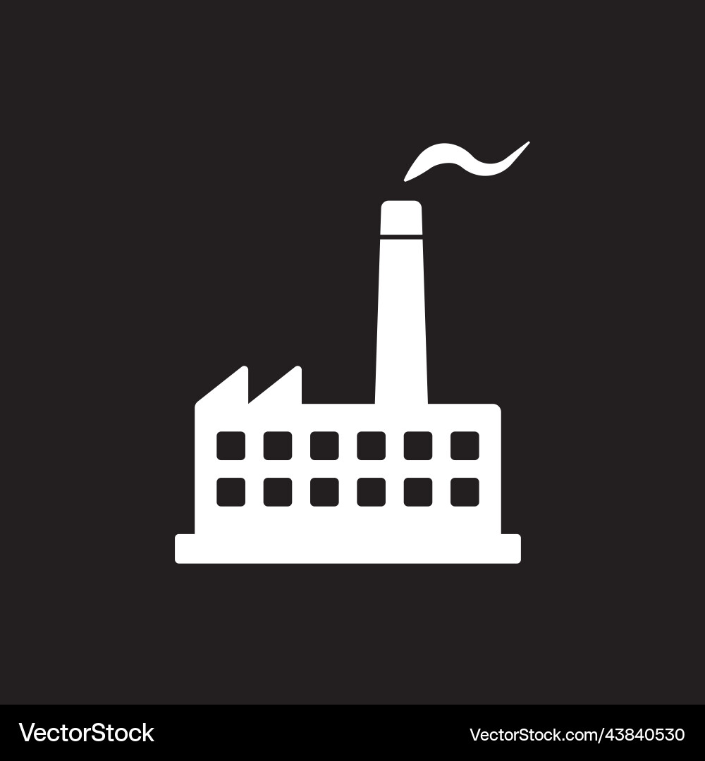 White manufacturing factory icon Royalty Free Vector Image