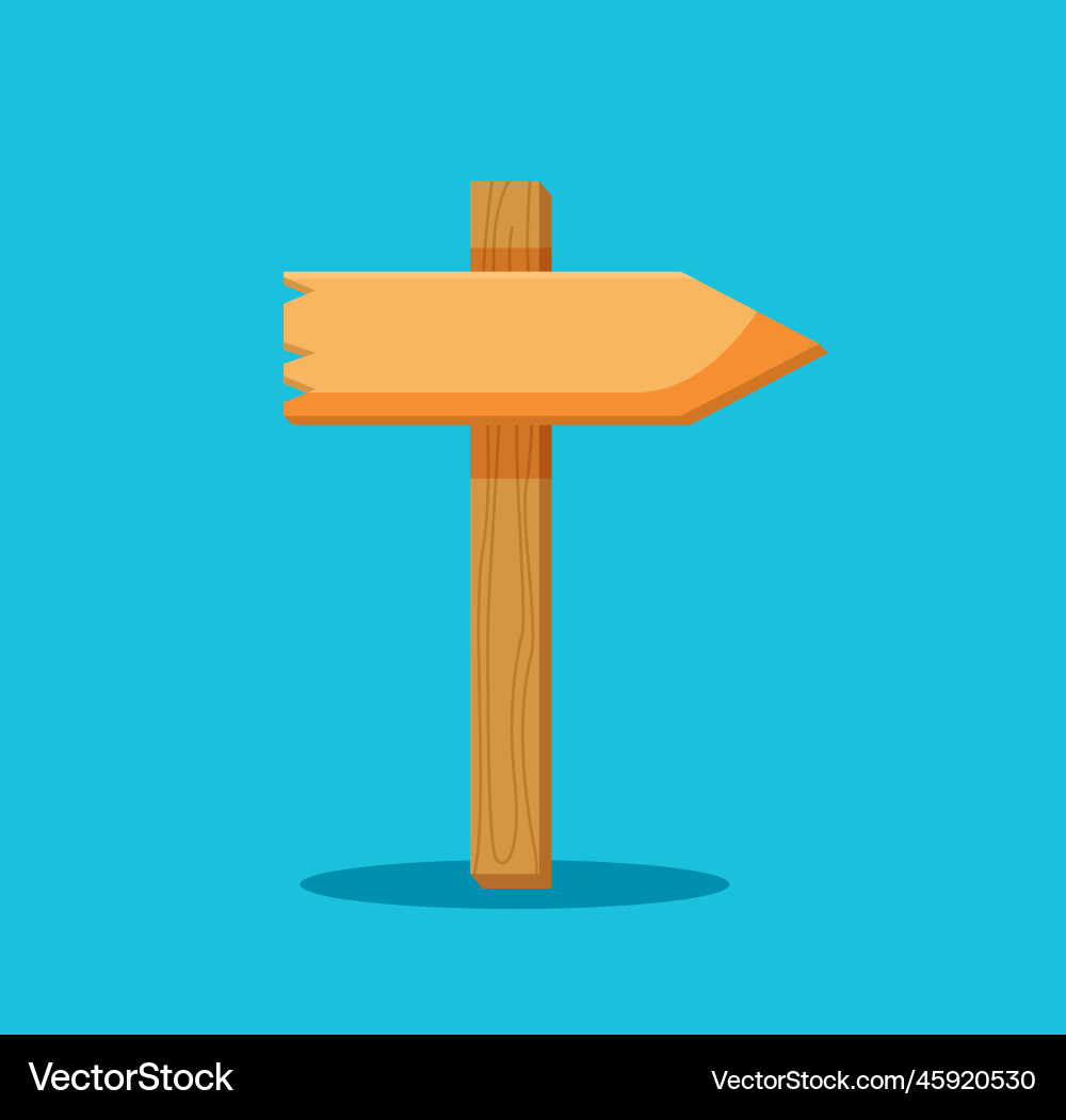 Wooden sign board cartoon Royalty Free Vector Image