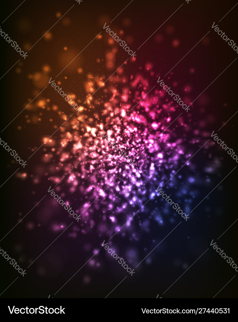 Abstract lighting effects with shining particles Vector Image