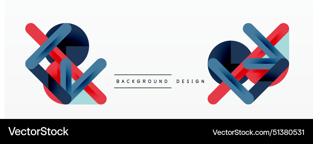 Colorful lines with shadows geometric background Vector Image