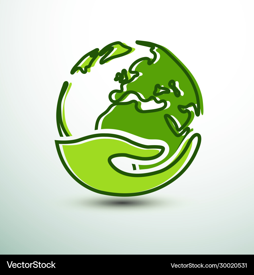 Green earth Royalty Free Vector Image - VectorStock