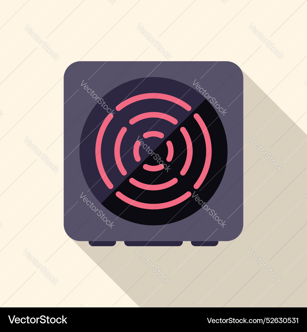 Induction cooker showing power level kitchen Vector Image