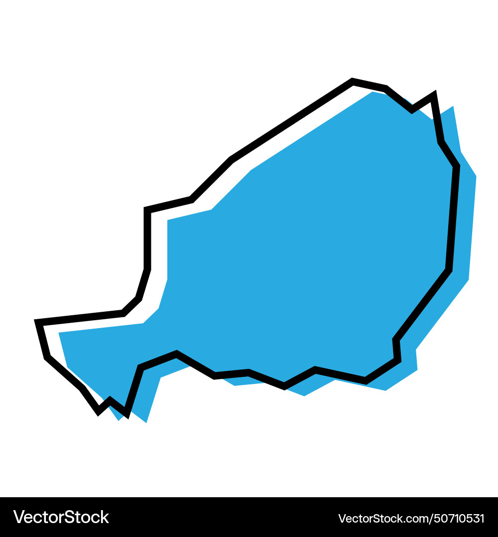 Niger simplified map Royalty Free Vector Image