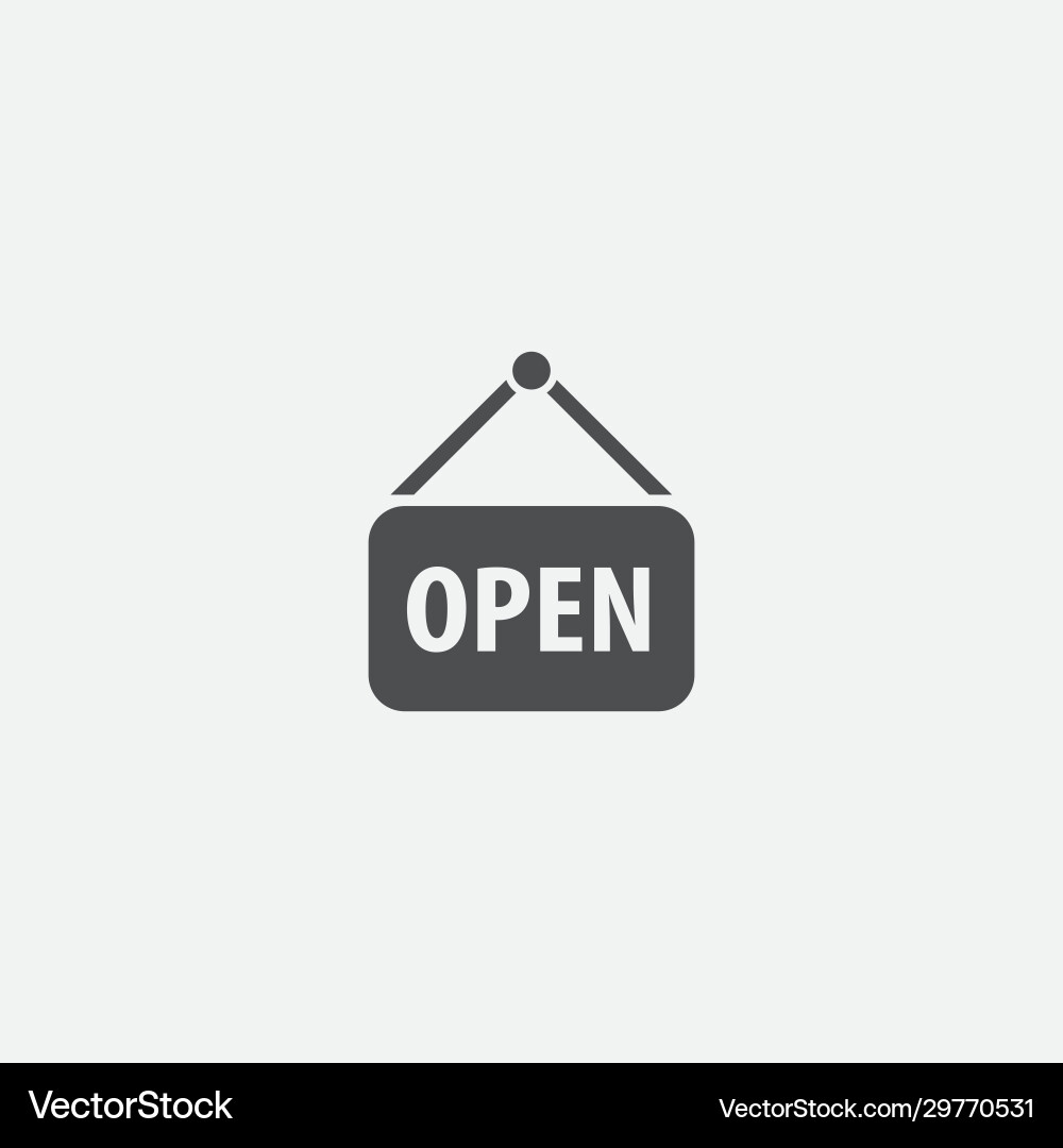 Open icon Royalty Free Vector Image - VectorStock