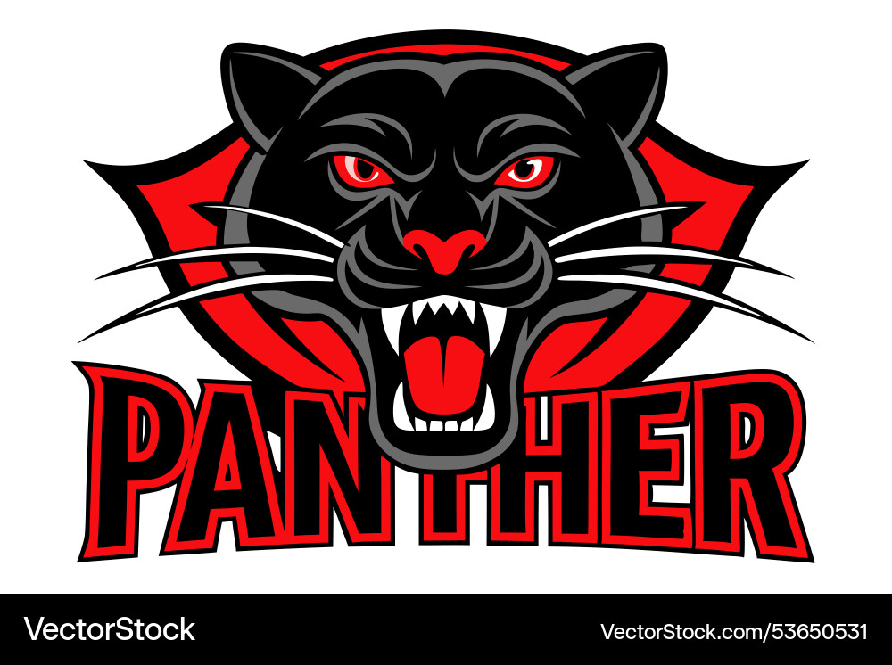 Panther mascot logo icon Royalty Free Vector Image