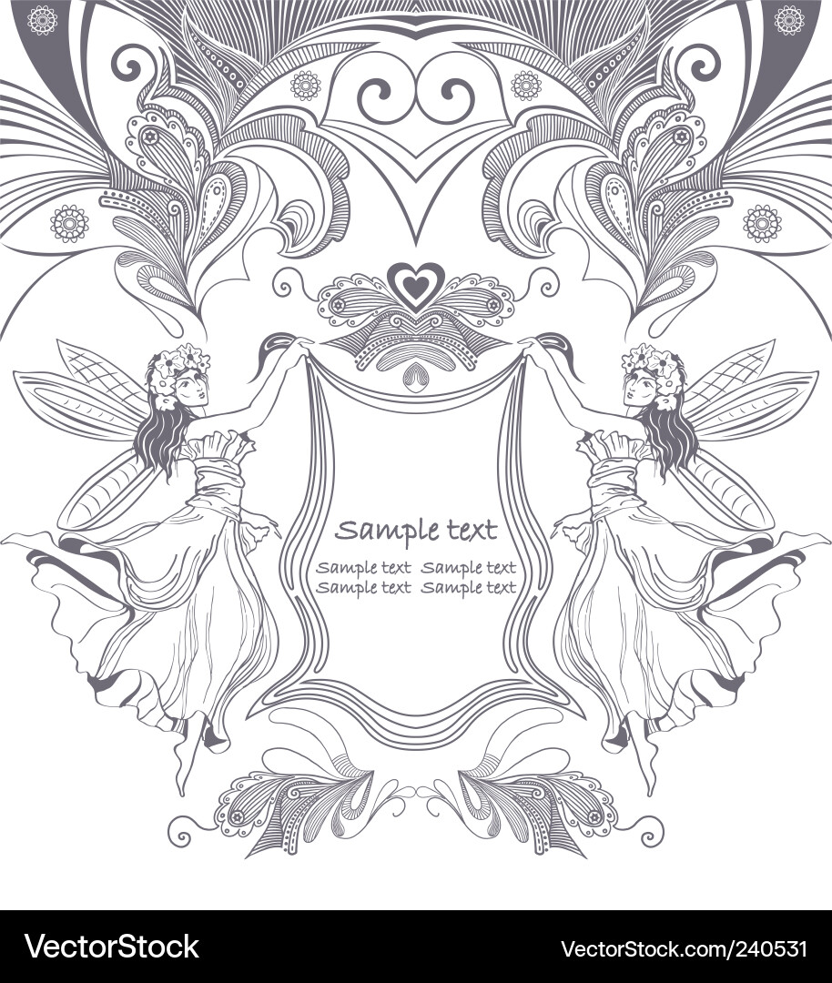 Pixie frame Royalty Free Vector Image - VectorStock