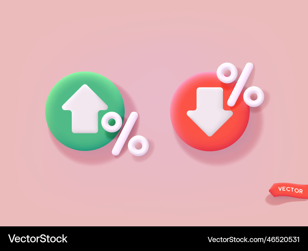 Price low down and up icon concept interest Vector Image