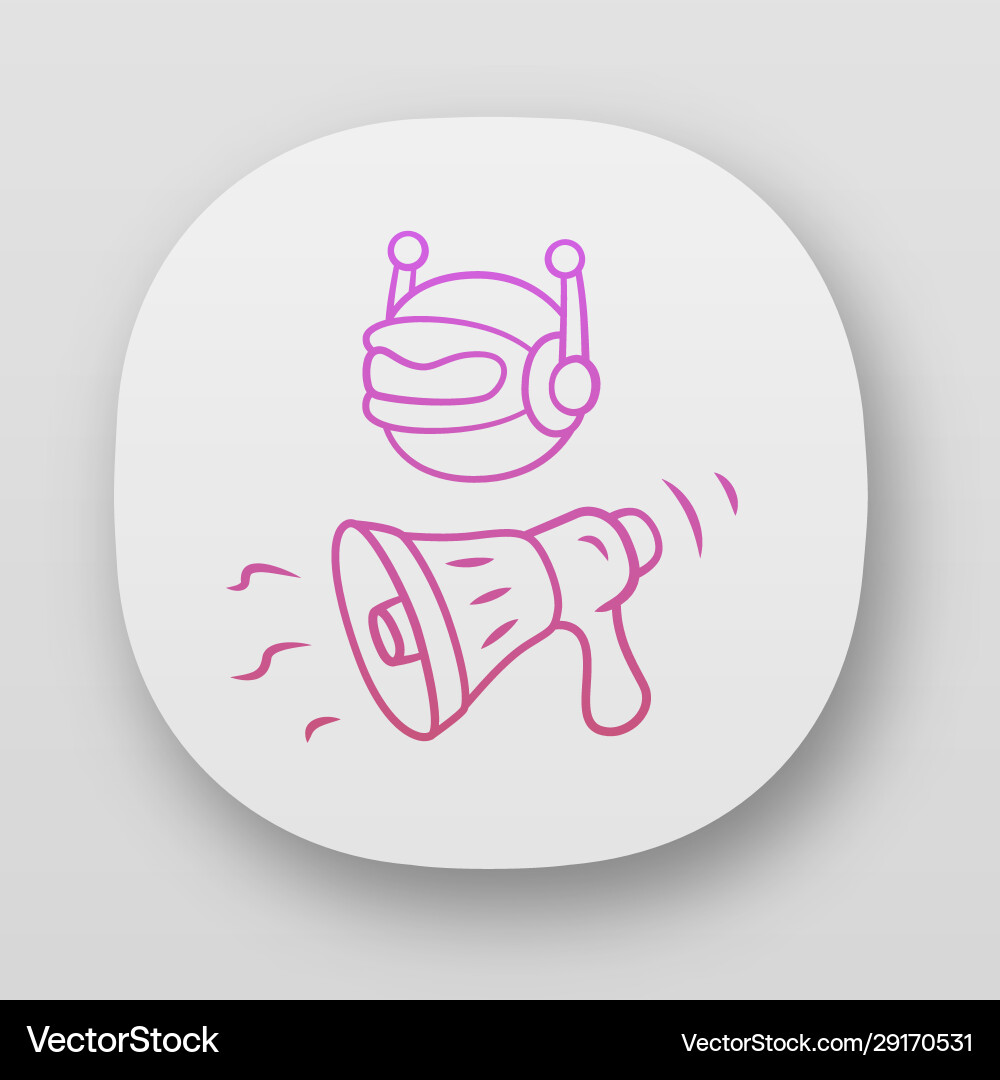 Propaganda bot app icon spam attack marketing Vector Image