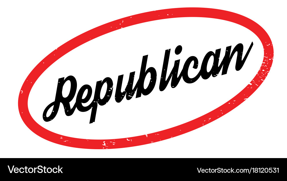 Republican rubber stamp Royalty Free Vector Image