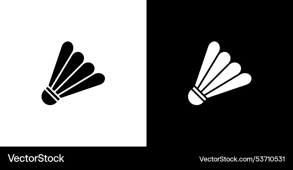 Shuttlecock icon art design Royalty Free Vector Image