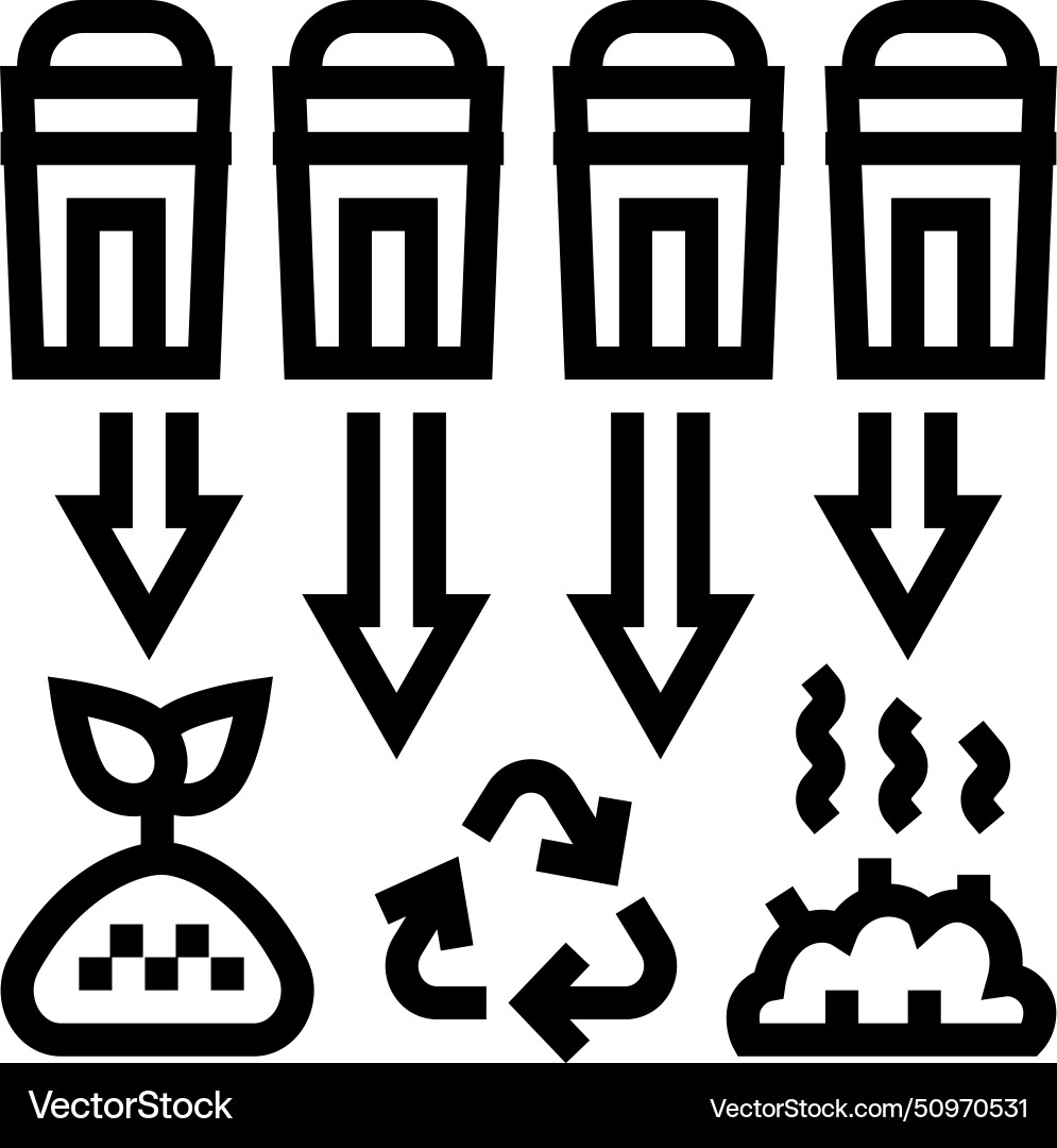 Source separation line icon Royalty Free Vector Image