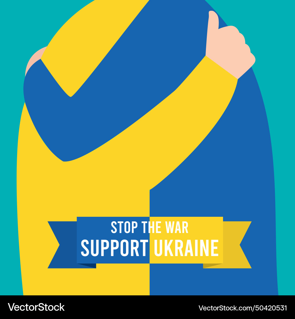 Stop the war in ukraine poster Royalty Free Vector Image