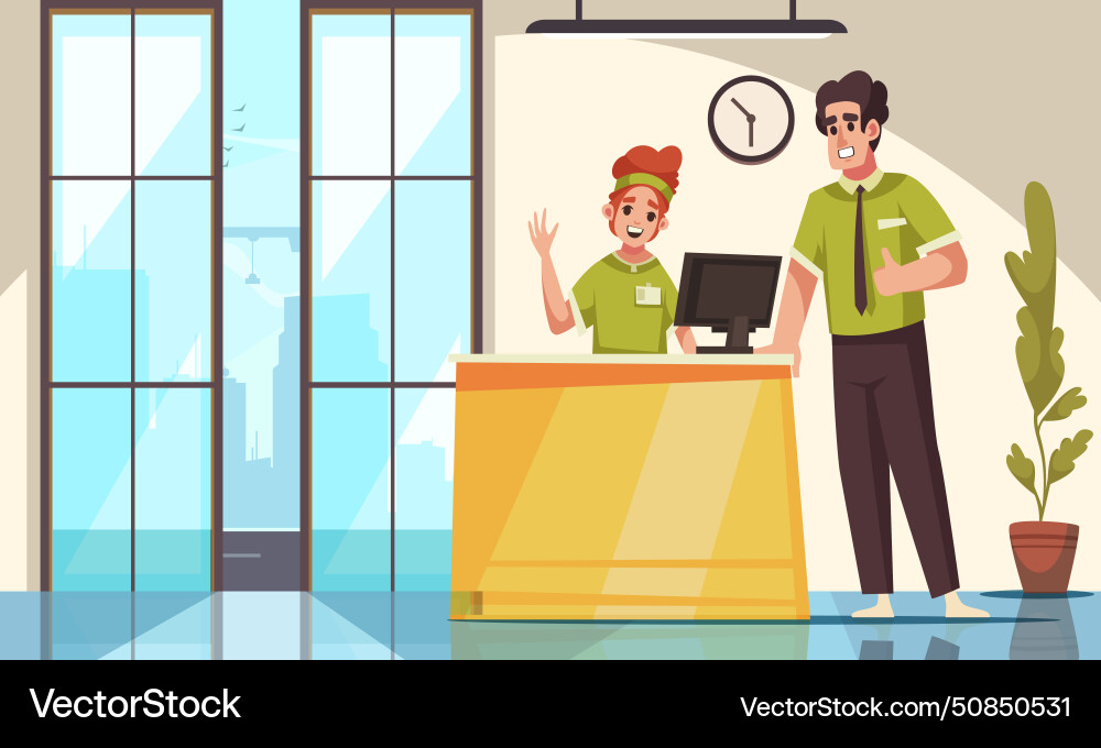 Teenagers first work poster Royalty Free Vector Image