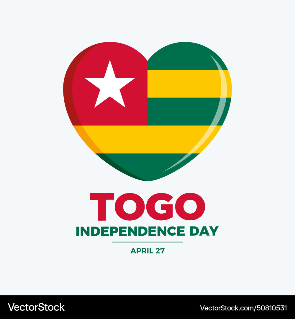 Togo independence day poster Royalty Free Vector Image