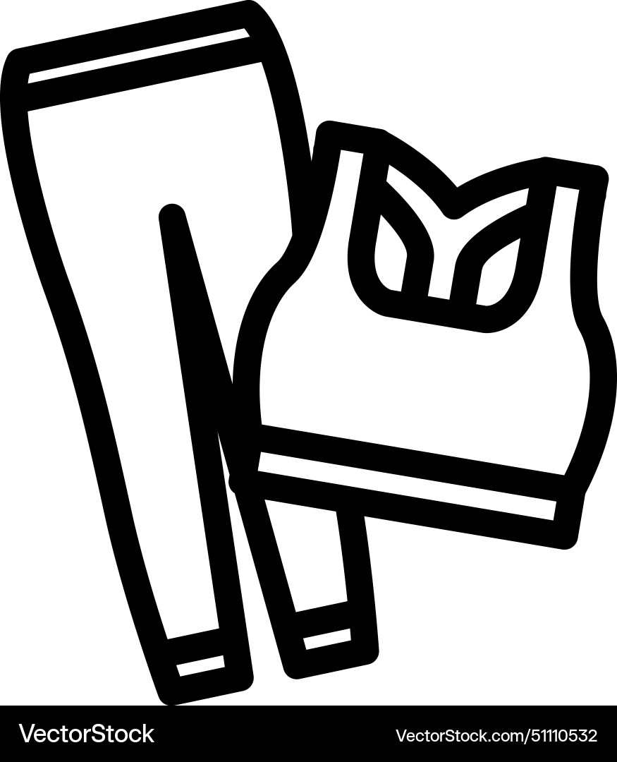 Activewear clothing line icon Royalty Free Vector Image