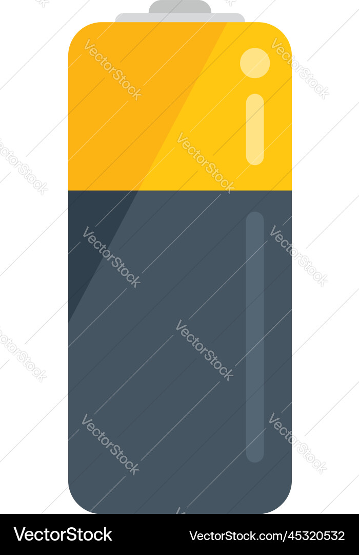 Battery waste icon flat garbage recycle Royalty Free Vector