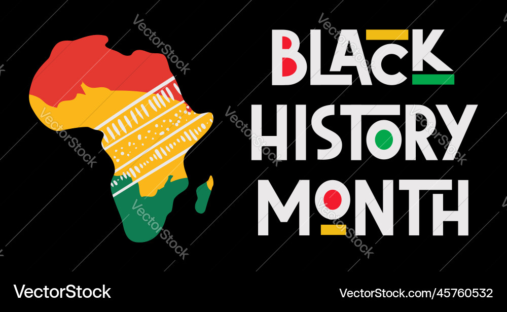 Black History Month Typography Royalty Free Vector Image