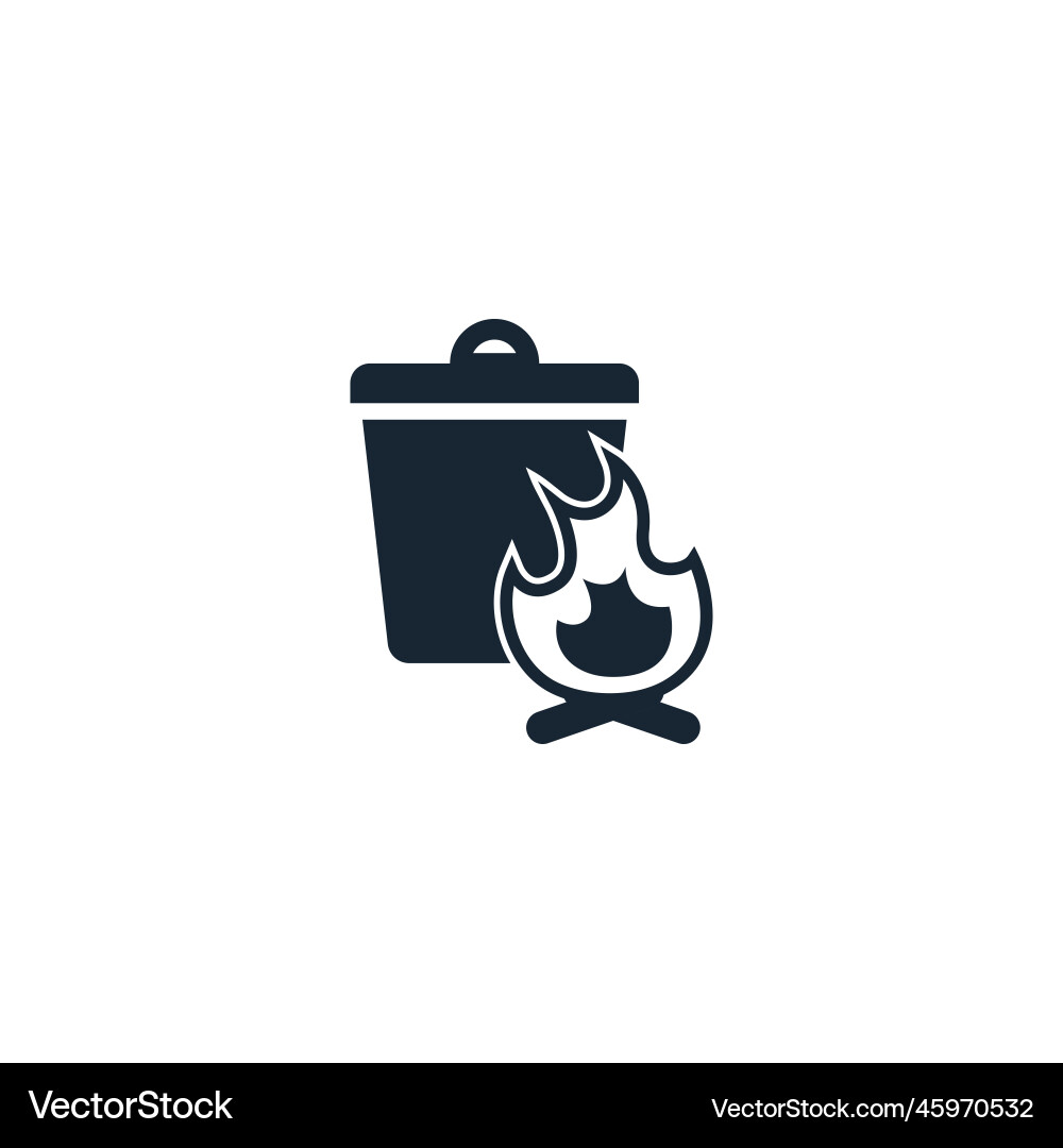 Burnable trash creative icon from recycling icons Vector Image
