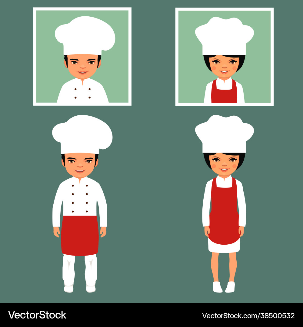 Cartoon chief cook character Royalty Free Vector Image