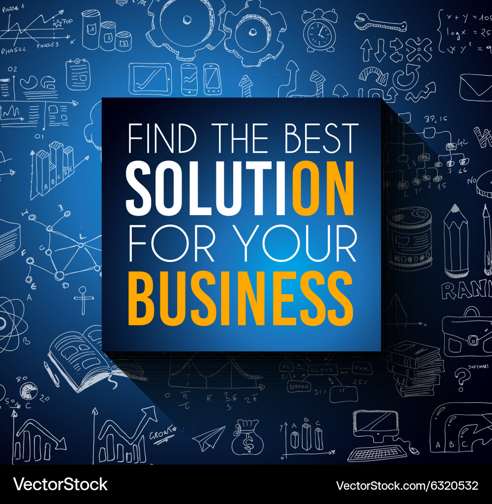 Conceptual background find best solution Vector Image