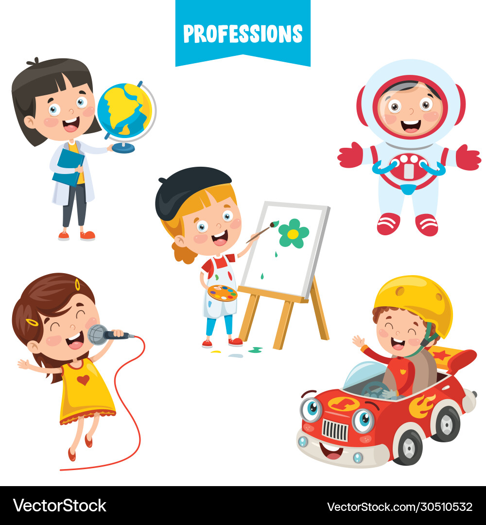 Different professions Royalty Free Vector Image