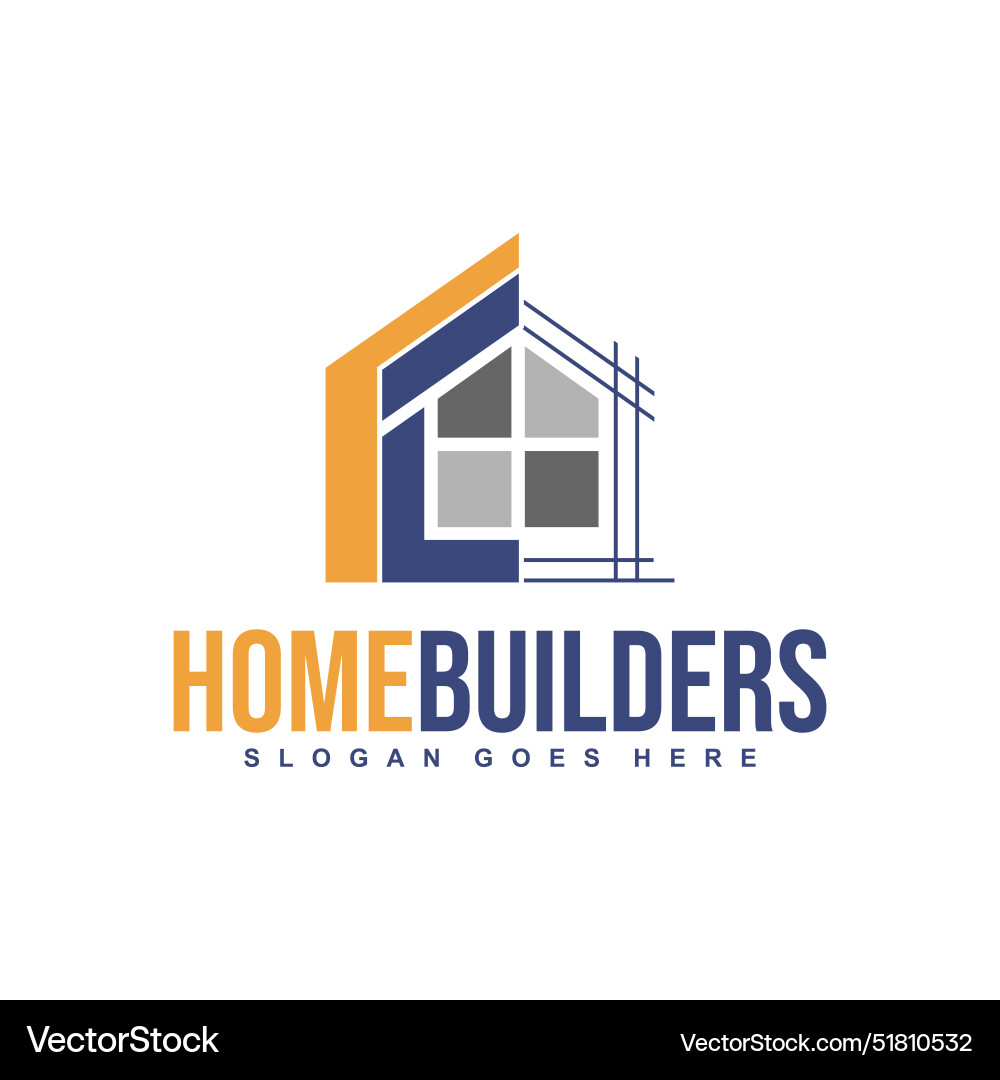 Home build symbol logo design template Royalty Free Vector