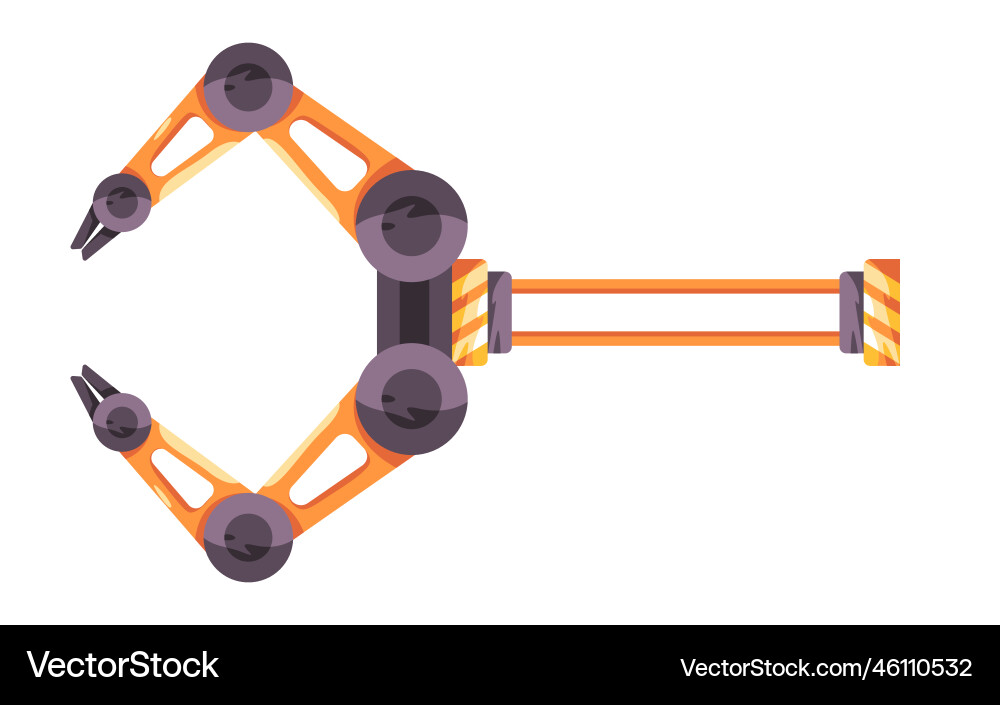 Robot hand robotic claw clamp gear mechanical Vector Image