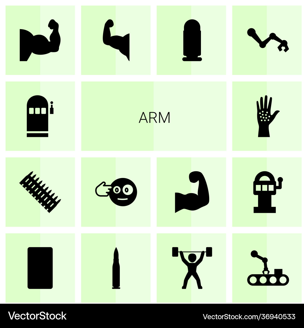 Arm icons Royalty Free Vector Image - VectorStock