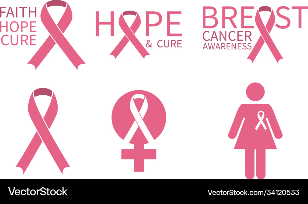 Breast cancer awareness graphic design template Vector Image
