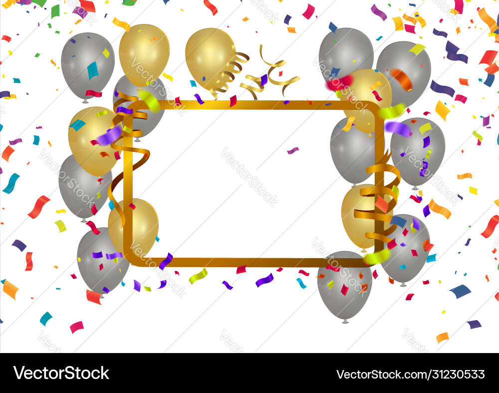 Colorful balloons party background Royalty Free Vector Image