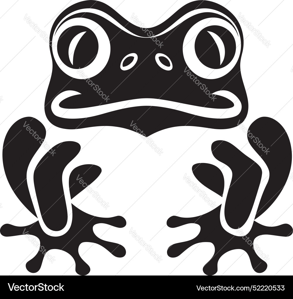 Croakcraft frog iconic design hophero dynamic Vector Image