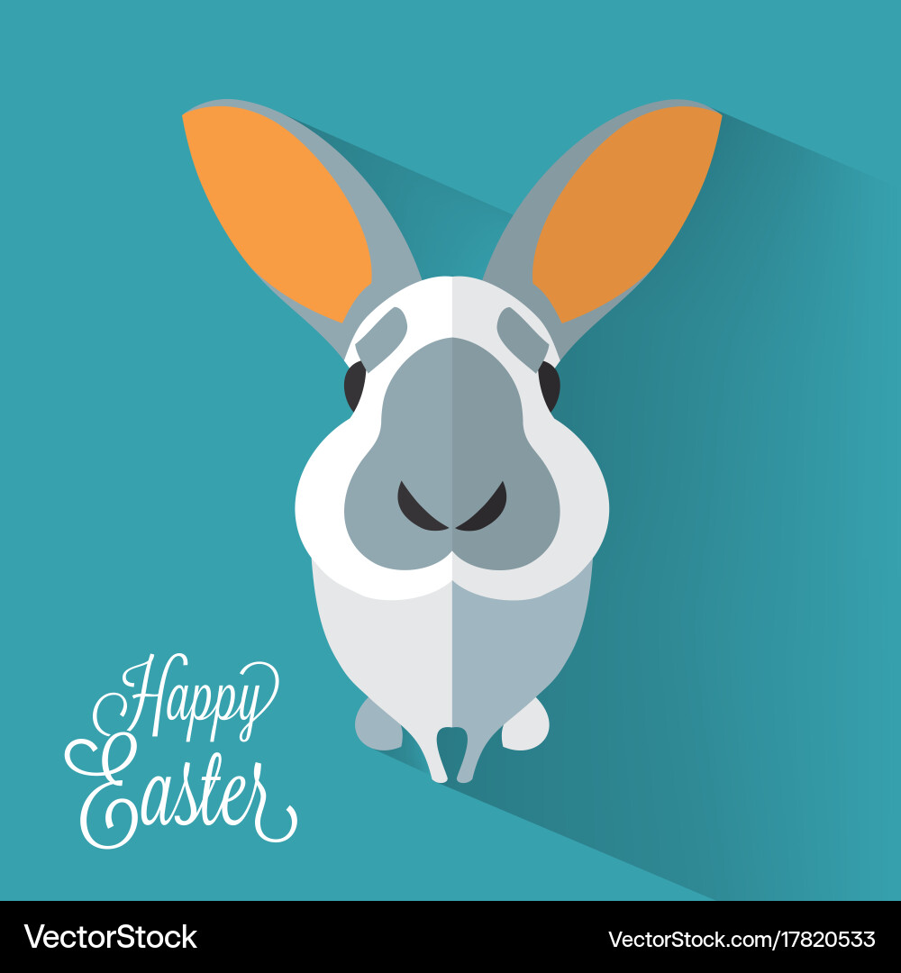 Easter bunny portrait Royalty Free Vector Image