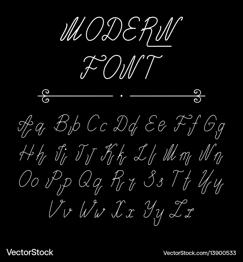 Handwritten lettering font alphabet Royalty Free Vector