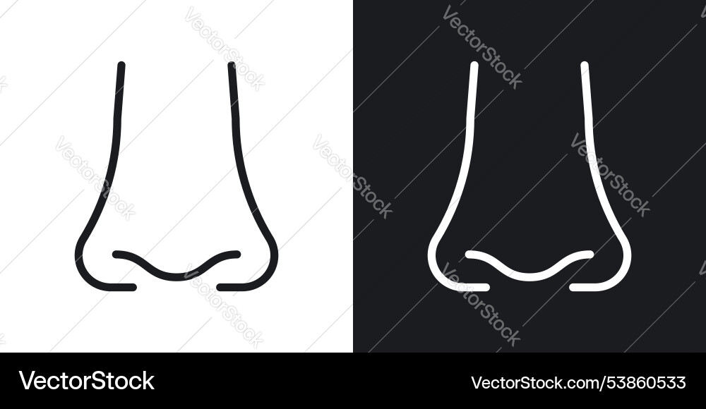 Nose icon set Royalty Free Vector Image - VectorStock