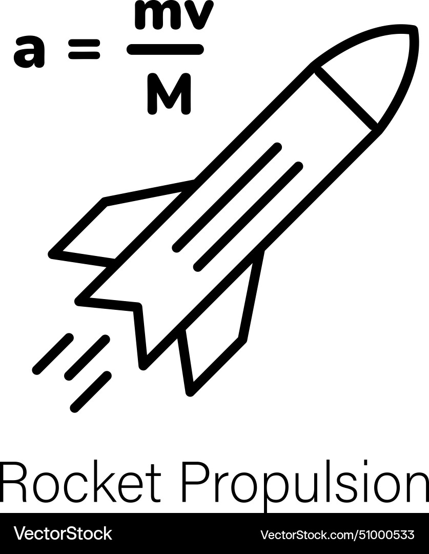Rocket propulsion Royalty Free Vector Image - VectorStock