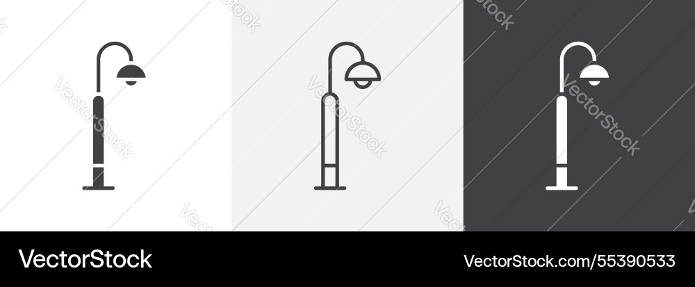 Street light icons graphics pack Royalty Free Vector Image
