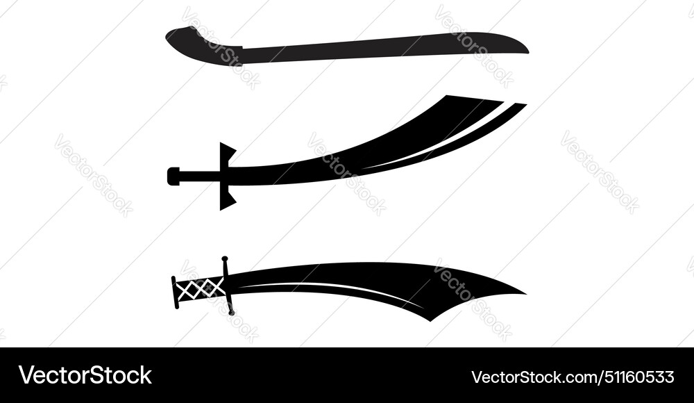 Sword silhouette Royalty Free Vector Image - VectorStock