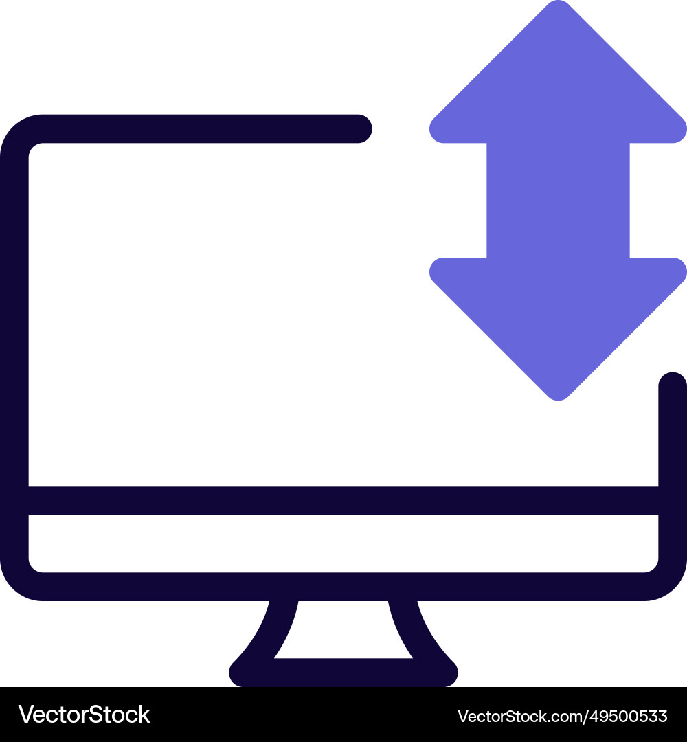 Transferring data via desktop between devices Vector Image